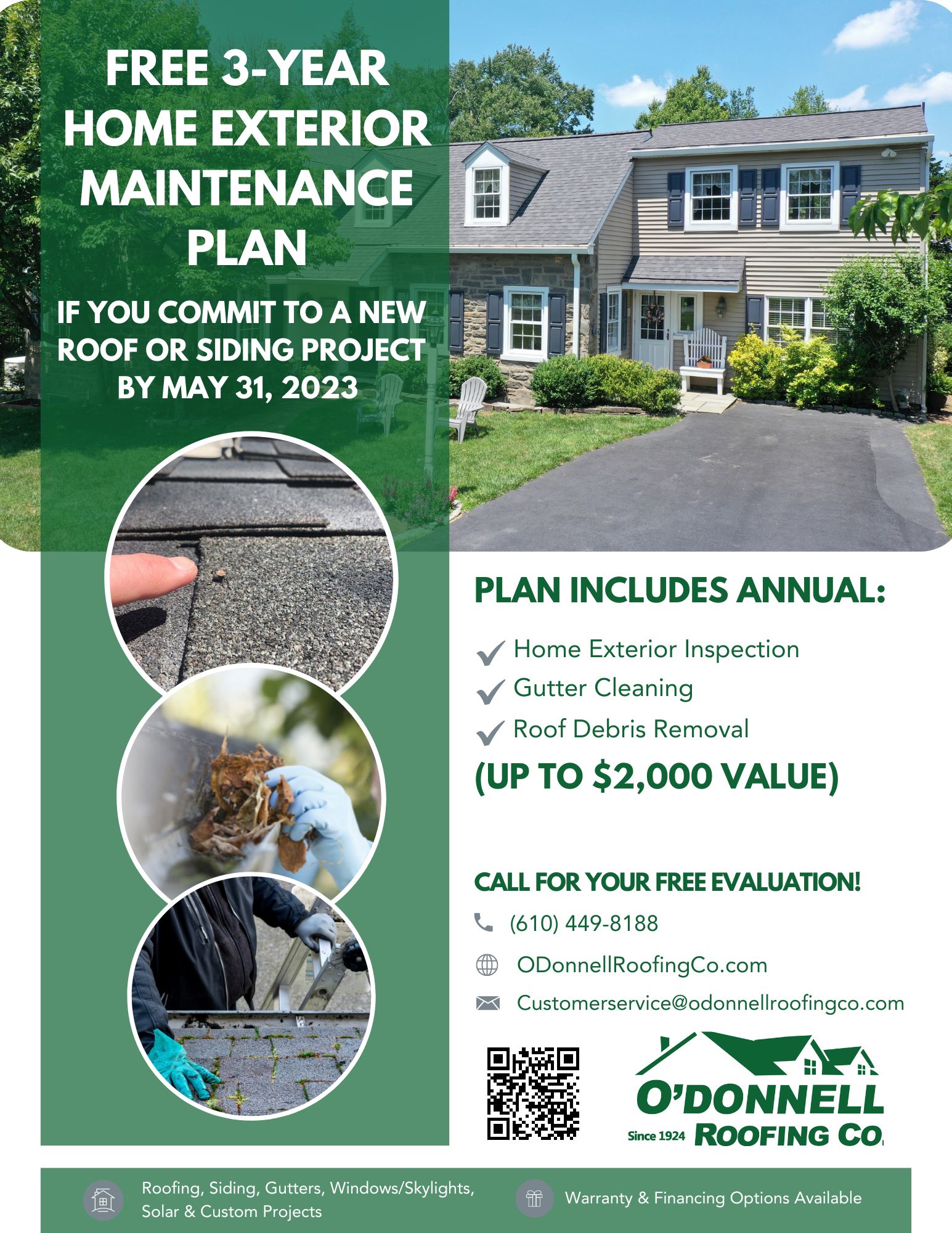 Check Out Our Spring Promo! | O'Donnell Roofing Co.